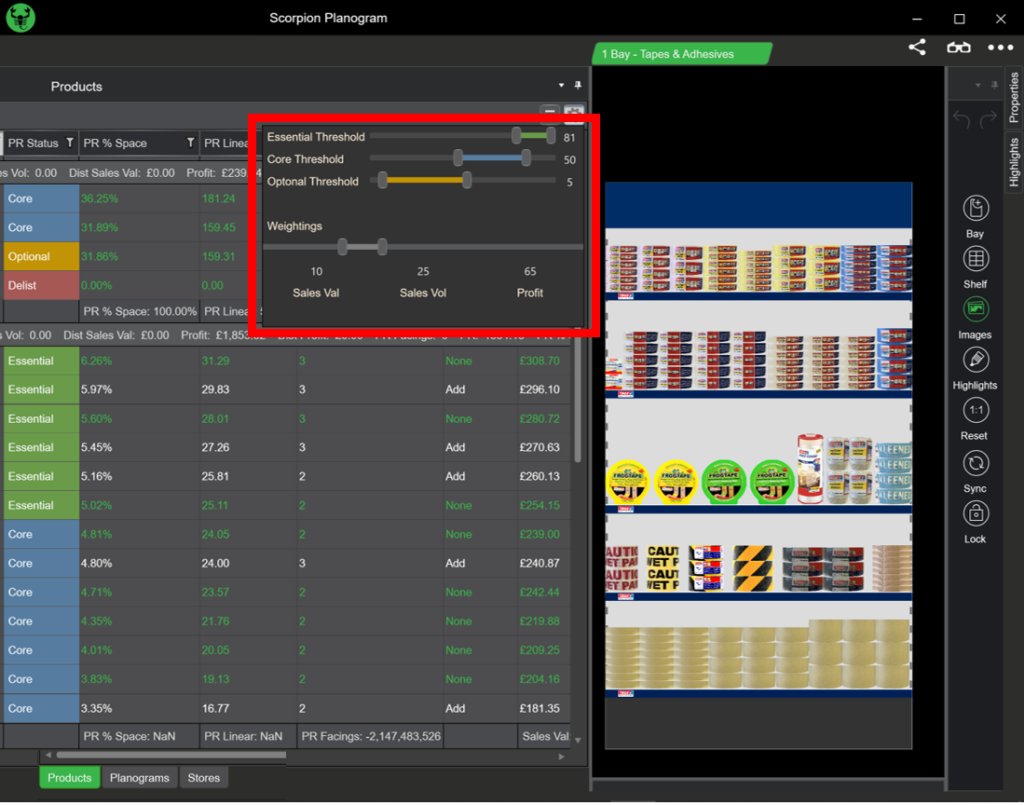Range Planner - Scorpion Planogram